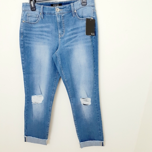Energie | Jeans | Energie Womens Boyfriend Destressed Cuffed Ankle ...